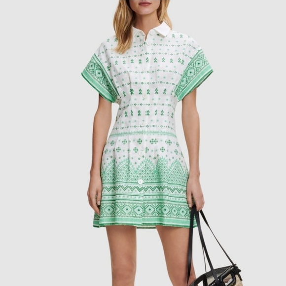 Maje | Dresses | Nnw Maje Ripana Embroidered Ramie And Cottonblend ...